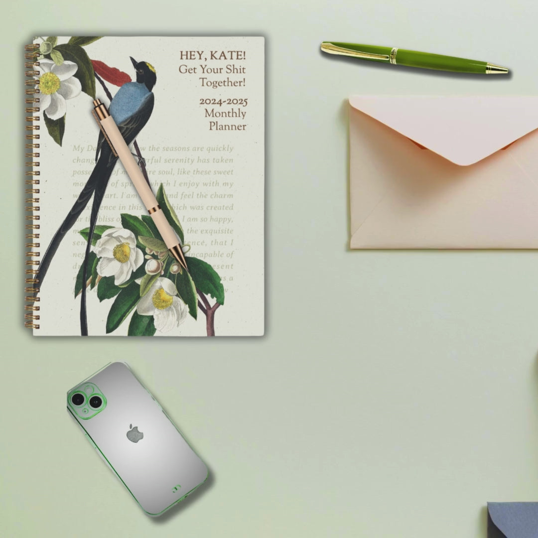 Personalized 2024-2025 Birds & Foliage Planner Hardcover Spiral 8.5 x ...